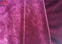 China Super Soft Polyester Spandex Velvet Fabric , Elastic Korean Fabric Eco - Friendly for sale