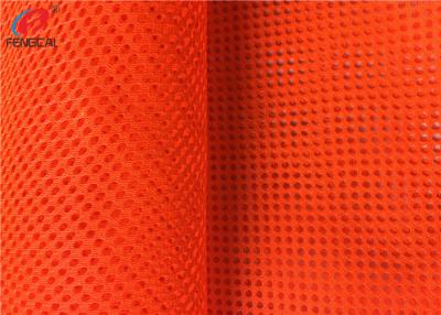 China Safety Vest Mesh Knitted Fabric Polyester Fluorescent Material Fabric for sale