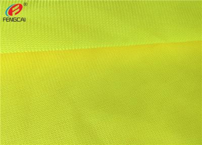 China 54D+75D Yellow Polyester Fluorescent Fabric 80GSM 155CM Width for Safety Vest for sale