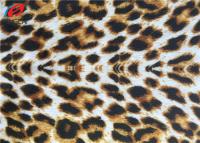 China Leopard Printed Micro Velboa Polyester Velvet Fabric For Upholstery , Eco - Friendly for sale