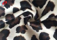 China Leopard Print Plush Velboa Polyester Velvet Fabric 1.6m Width 205 GSM for Upholstery for sale