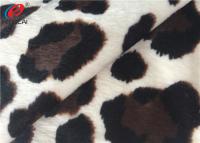 China Leopard Print Plush Velboa Polyester Velvet Fabric 1.6m Width 205 GSM for Upholstery for sale