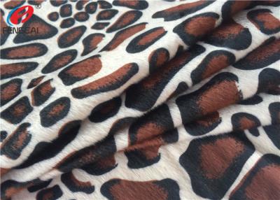 China 100% Polyester Animal Printed Velvet Brushed Fabric 210gsm 160cm Knitted Velboa for Toy for sale