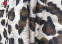 China Animal Printed Velboa Fabric 100% Polyester Velvet Upholstery Fabric 1.55m Width for sale