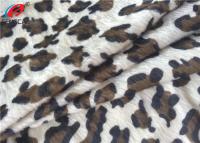 China Animal Printed Velboa Fabric 100% Polyester Velvet Upholstery Fabric 1.55m Width for sale