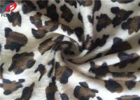 China Animal Printed Velboa Fabric 100% Polyester Velvet Upholstery Fabric 1.55m Width for sale