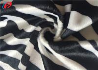 China Zebra Printed Velboa Velour Fabric 250GSM 58/60
