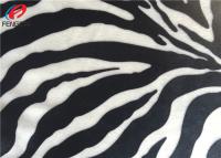 China Zebra Printed Velboa Velour Fabric 250GSM 58/60