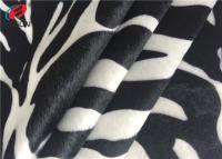 China Zebra Printed Velboa Velour Fabric 250GSM 58/60