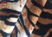 China Plain Dyed Polyester Velvet Fabric 150cm 210GSM Animal Print for Upholstery for sale