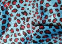 China Leopard Print Polyester Velvet Upholstery Fabric 220gsm 60in Velboa Velour Short Hair for sale
