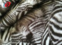 China Short Hair Printed Zebra Stripe Polyester Velvet Fabric 60 inch 300gsm Minky Plush Toy Fabric for sale