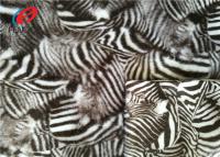 China Short Hair Printed Zebra Stripe Polyester Velvet Fabric 60 inch 300gsm Minky Plush Toy Fabric for sale