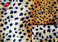 China Leopard Printed 144F 100% Polyester Velvet Fabric Velboa 240 GSM Custom Width 58-60 Inch for sale