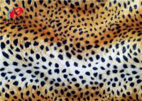 China Leopard Printed 144F 100% Polyester Velvet Fabric Velboa 240 GSM Custom Width 58-60 Inch for sale