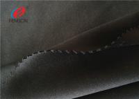 China 280 GSM Black Scuba Crepe Fabric 4 Way Stretch Polyester Spandex Knit 160 cm for sale