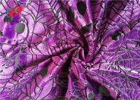 China Pumpkin Printed Burnout Velvet Polyester Spandex Fabric 155cm Width 180-250 GSM for Christmas Dress for sale