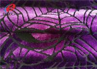 China Pumpkin Printed Burnout Velvet Polyester Spandex Fabric 155cm Width 180-250 GSM for Christmas Dress for sale