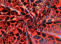 China Burnout Italian Velvet Spandex Fabric 220-300 GSM 155cm Width for Sofa Upholstery and Home Textiles for sale