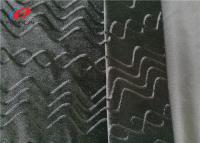 China Black Burnout Velvet Fabric 95% Polyester 5% Spandex 150cm Width 180-240 GSM for sale