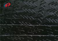 China Black Burnout Velvet Fabric 95% Polyester 5% Spandex 150cm Width 180-240 GSM for sale