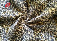 China Leopard Printed 100% Polyester Velvet Fabric 210gsm Crushed Upholstery Velvet for sale