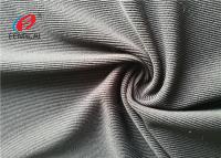 China Anti Static Grey Twill Fabric 90% Polyester 10% Spandex Weft Knitted Interlock Sportswear Material for sale