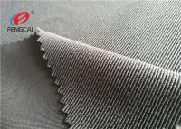 China Anti Static Grey Twill Fabric 90% Polyester 10% Spandex Weft Knitted Interlock Sportswear Material for sale