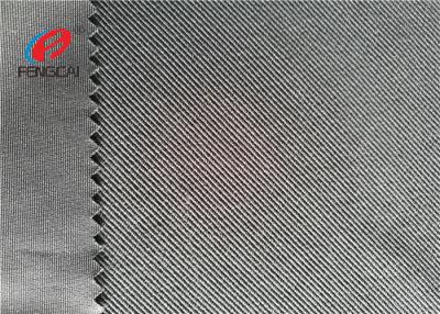 China Anti Static Grey Twill Fabric 90% Polyester 10% Spandex Weft Knitted Interlock Sportswear Material for sale