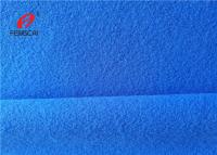China Blue Polyester Spandex Brush Polar Fleece Fabric 230gsm 155cm for Garment for sale