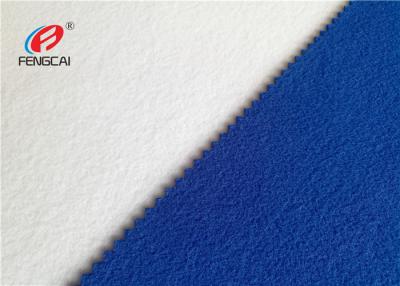 China Blue Polyester Spandex Brush Polar Fleece Fabric 230gsm 155cm for Garment for sale