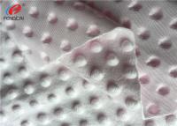 China 100% Polyester Pink Minky Plush Dot Fabric Super Soft Anti Pilling Material for sale