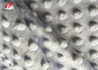 China 1mm Pile 100% Polyester Minky Dot Blanket Fabric Minky Plush Fabric for sale