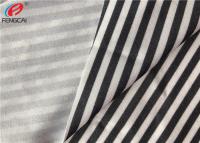 China Striped Printed 4 Way Lycra Weft Knitted Fabric 90% Polyester 10% Spandex 190GSM 60-62 Inch for T-Shirt for sale