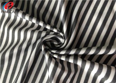 China Striped Printed 4 Way Lycra Weft Knitted Fabric 90% Polyester 10% Spandex 190GSM 60-62 Inch for T-Shirt for sale