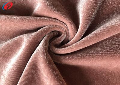 China Azo-Free Shiny Stretch Polyester Spandex Velvet Fabric 230GSM 62-64 Inch for Garment for sale