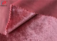 China Shiny Fleece Stretch Polyester Spandex Velvet Fabric 260GSM 1.6M Width for Dresses and Upholstery for sale
