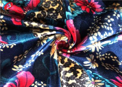China Elastic Spandex Velvet Fabric Brushed Printed Stretch Velour Fabric Custom Size for sale