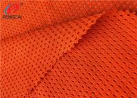 China Bright Orange 100 Polyester Mesh Fabric , Reflective Safety Material For Police Uniform for sale