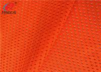China Bright Orange 100 Polyester Mesh Fabric , Reflective Safety Material For Police Uniform for sale