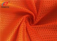 China Bright Orange 100 Polyester Mesh Fabric , Reflective Safety Material For Police Uniform for sale