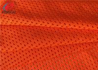 China Bright Orange 100 Polyester Mesh Fabric , Reflective Safety Material For Police Uniform for sale