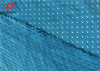 China Blue Colour 100% Polyester Sports Mesh Fabric Athletic Garment Material for sale