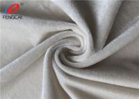 China Shiny Silver Warp Knit Velvet Fabric 95 Polyester 5 Spandex 270GSM 60 Inch for sale