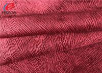 China Burnout Polyester Brushed Velboa Fabric , Velvet Sofa Fabric Warm Keeping Performance for sale