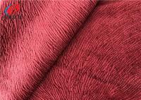 China Burnout Polyester Brushed Velboa Fabric , Velvet Sofa Fabric Warm Keeping Performance for sale