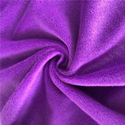 China 220gsm Super Soft Velboa Fabric 100% Polyester Minky Plush 0.5-4mm Pile Height for sale