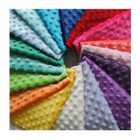 China 100% Polyester Minky Dot Bubble Plush Fabric 230gsm 160cm Width for Baby Bedding for sale
