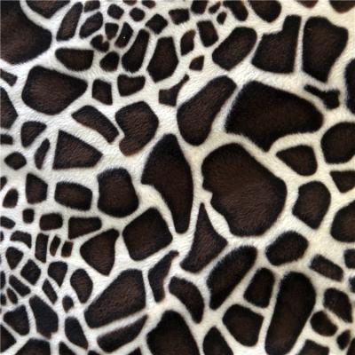 China 100% Polyester Crushed Velvet Fabric Leopard Print 210gsm for Upholstery for sale