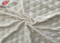 China Heart Design Super Soft Polyester Minky Fabric For Baby Blanket In White for sale
